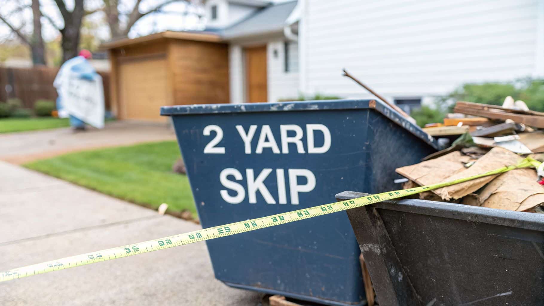 How big is a 2 yard skip? Dimensions, fits, and 2026 guide